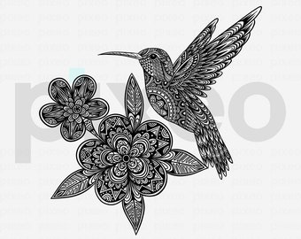 Hummingbird Svg, Hummingbird Clipart, Hummingbird Flowers Svg, Humming ...