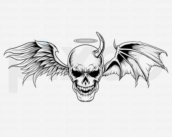 Angel Devil Clipart - Etsy