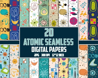 Digital Retro Paper, Seamless Retro Paper, Digital Paper, Digital ...