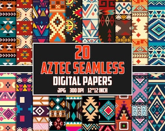 Tribal Digital Paper - Etsy