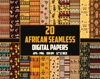 African Digital Papers - Etsy