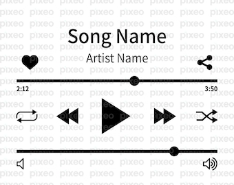 Audio Control Buttons Svg, Music Player Svg, Spotify Song Buttons Cut ...