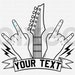 Rock and Roll Music Svg, Guitar Svg, Rock Band Svg, Rock Clipart, Rock ...