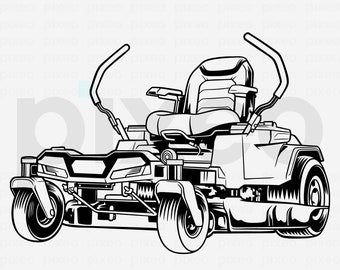 Zero Turn Lawn Mower Svg, Lawn Mower Svg, Landscaping Svg, Lawn Mower ...