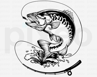 Largemouth Bass Outline