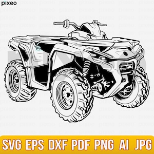 US 4 Wheeler Svg, ATV Svg, 4 Wheeler Svg, Off-road Svg, ATV Clipart ...