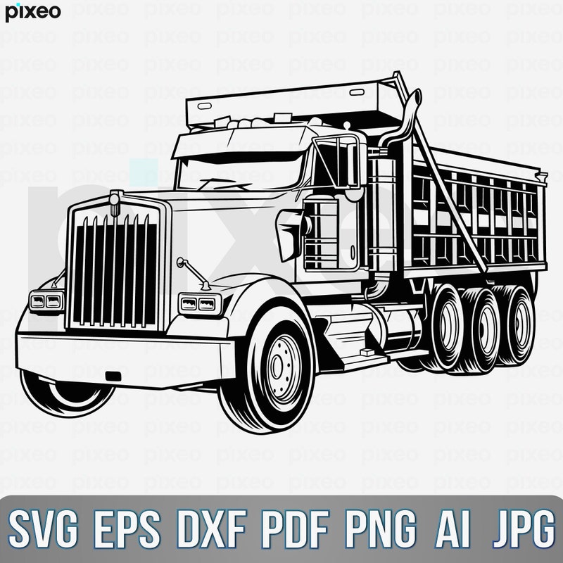 Dump Truck Svg Clipart - Etsy