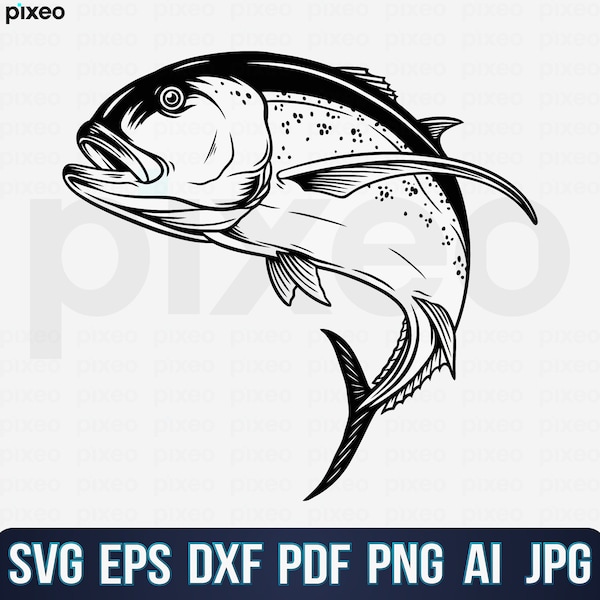 Ulua Fish Svg - Etsy