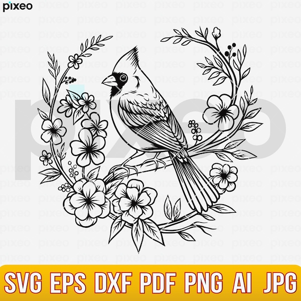 Cardinal Svg - Etsy