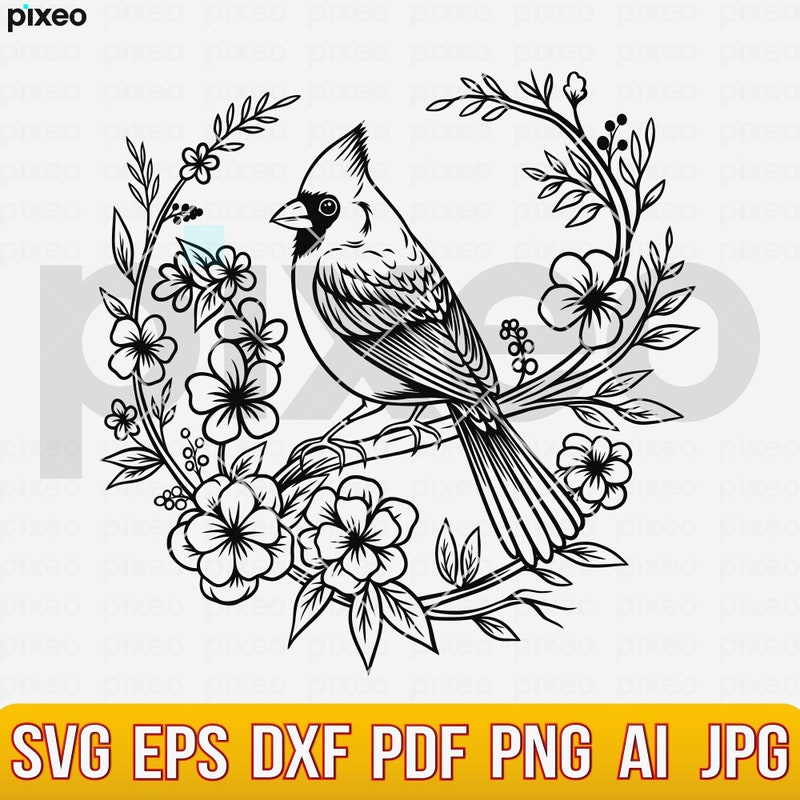 Cardinal Svg - Etsy