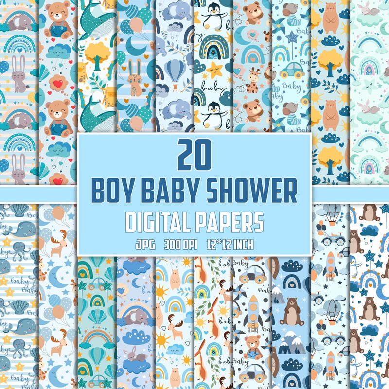 Baby Digital Paper - Etsy