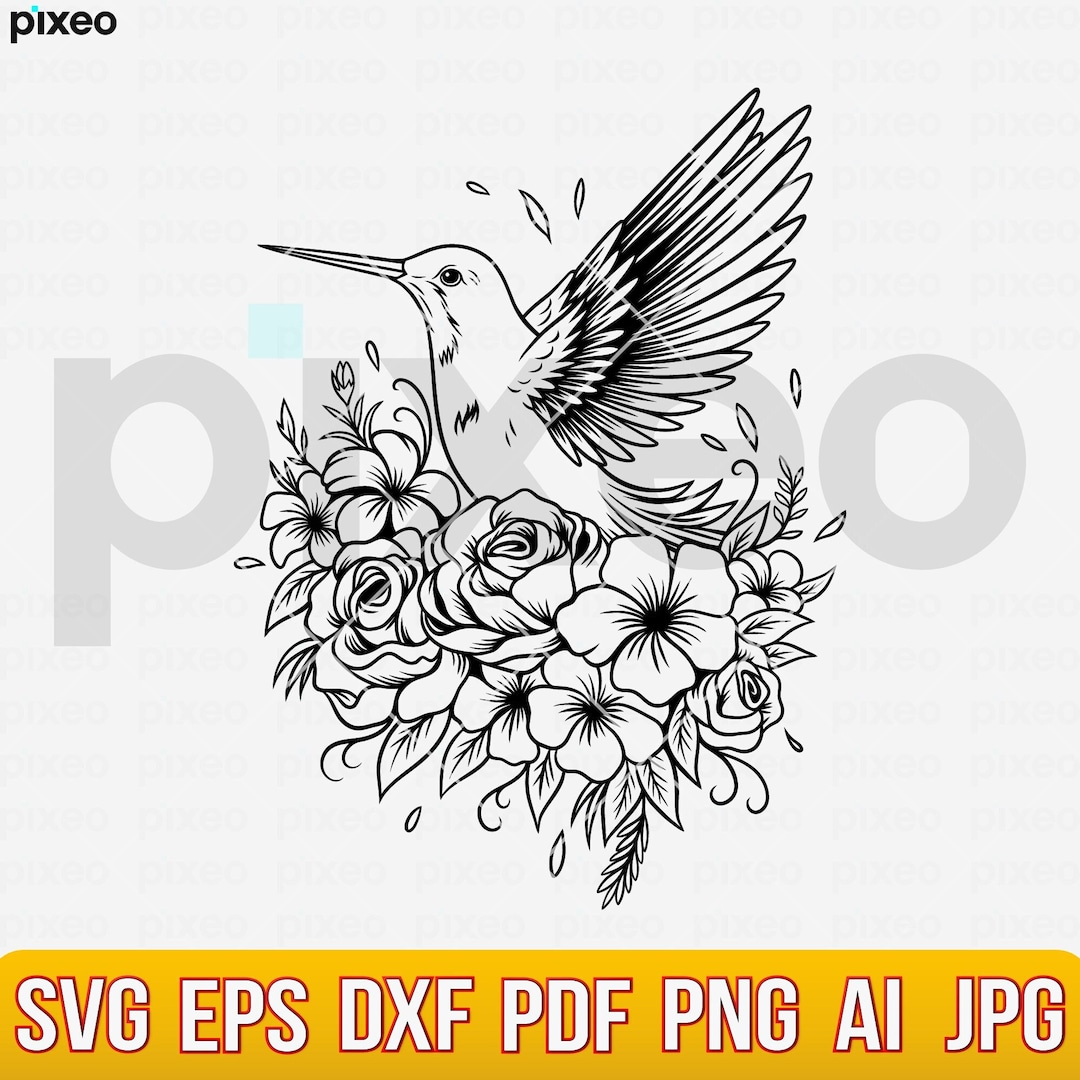 Hummingbird Svg, Hummingbird Clipart, Hummingbird Flowers Svg, Humming ...