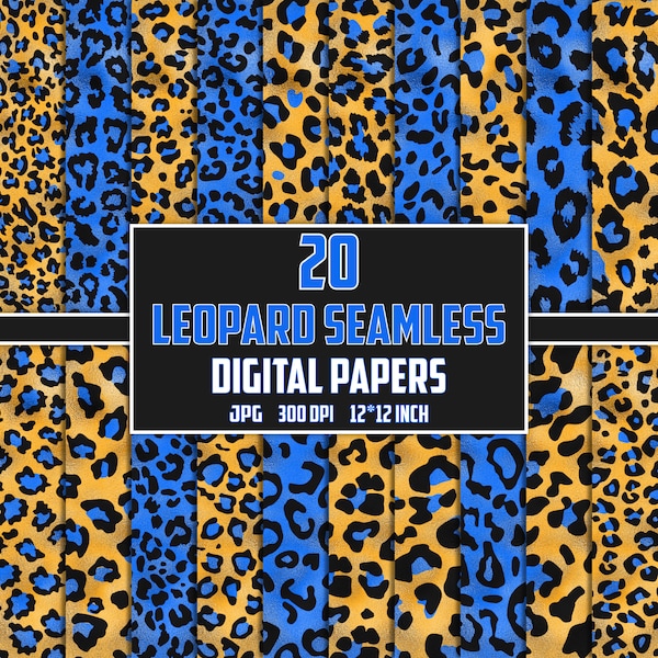 Blue Leopard Print - Etsy