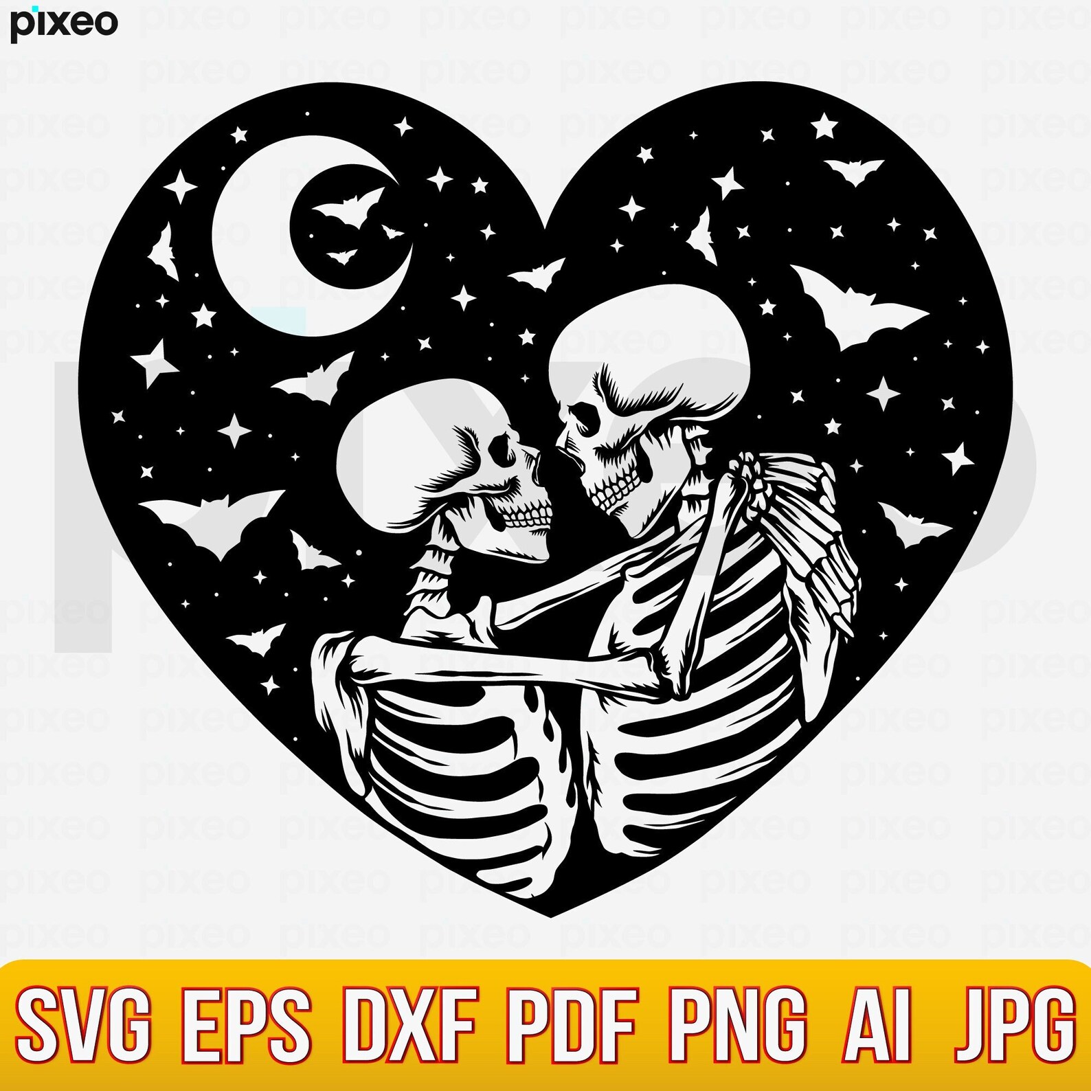 Skull Lovers Svg Skull Svg Dead Skeleton Love Svg Gothic - Etsy