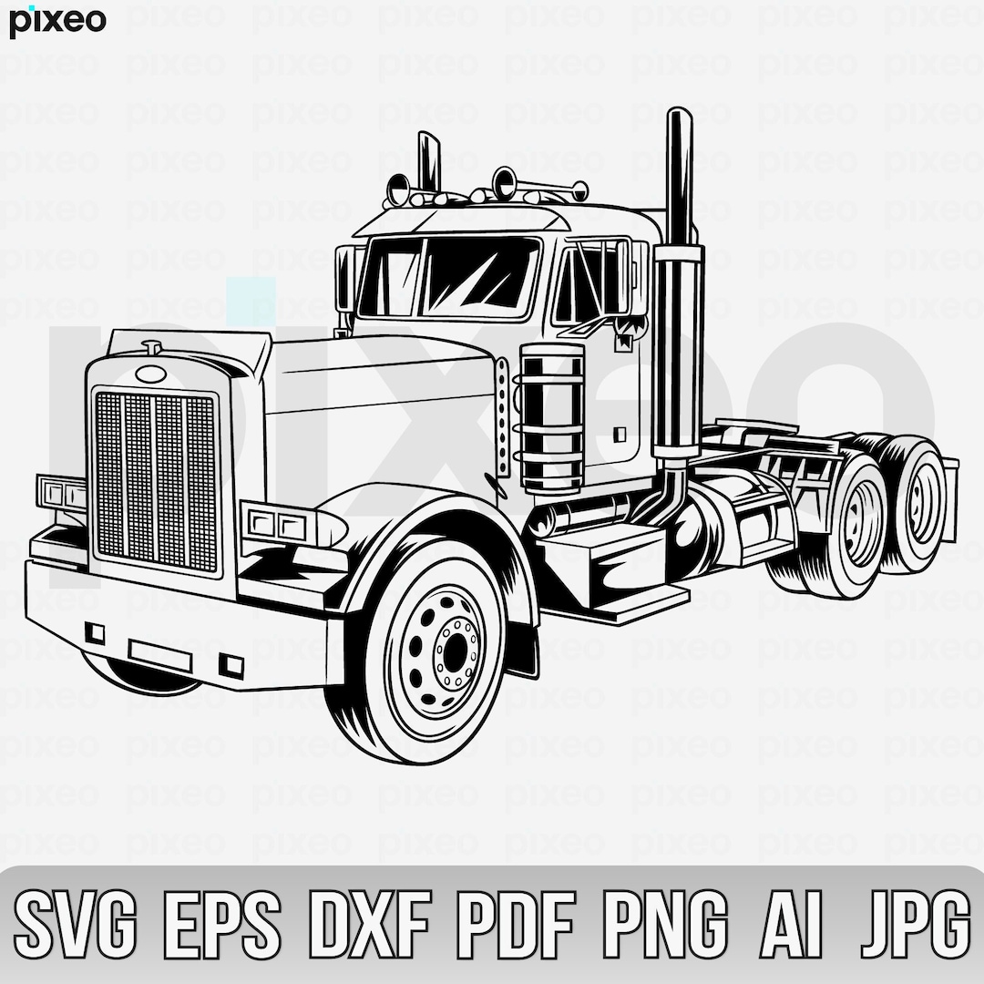 Semi Truck Svg, Truck Svg, Big Truck Clipart, Truck Svg, Truck Cricut ...