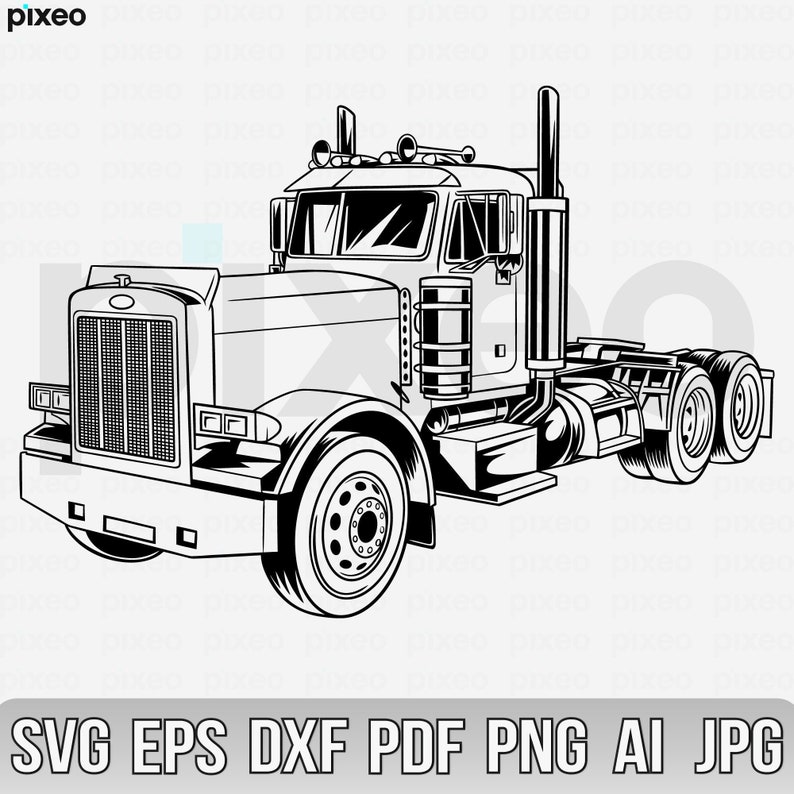 Semi Truck Svg Truck Svg Big Truck Clipart Truck Svg Truck - Etsy