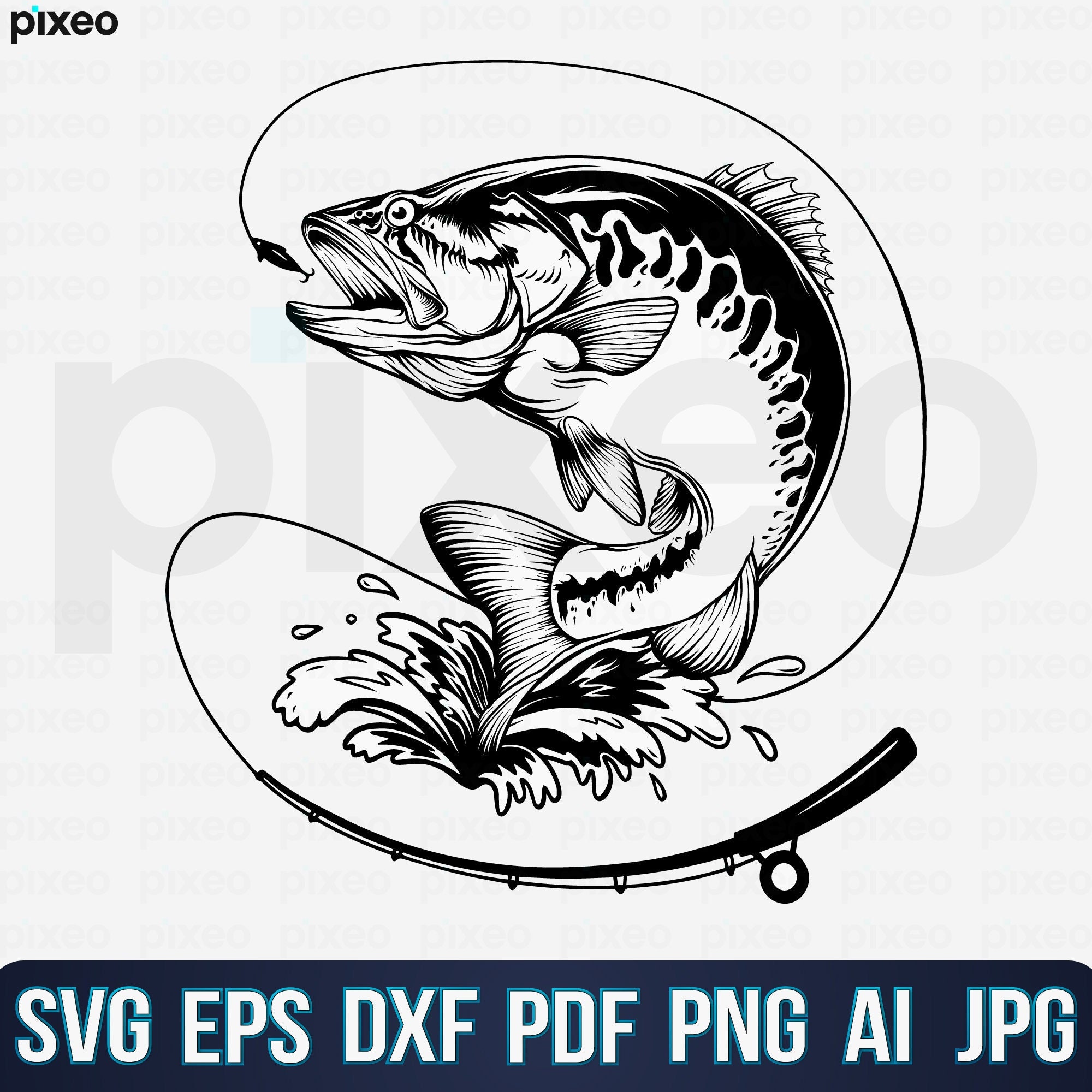 Largemouth Bass Fishing Svg Fishing Svg Bass Fish Svg Bass - Etsy