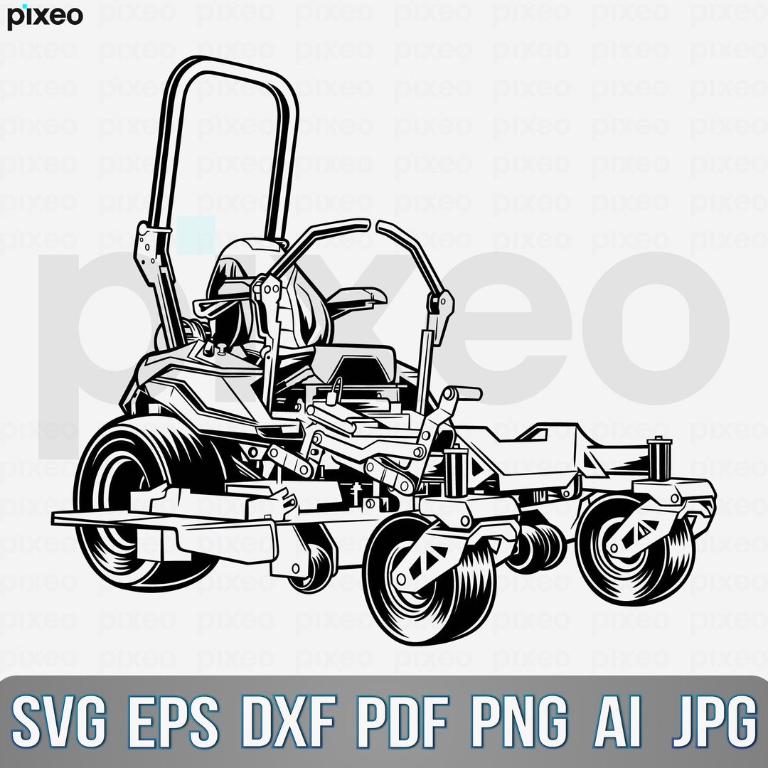 Zero Turn Lawn Mower Svg, Lawn Mower Svg, Landscaping Svg, Lawn Mower ...