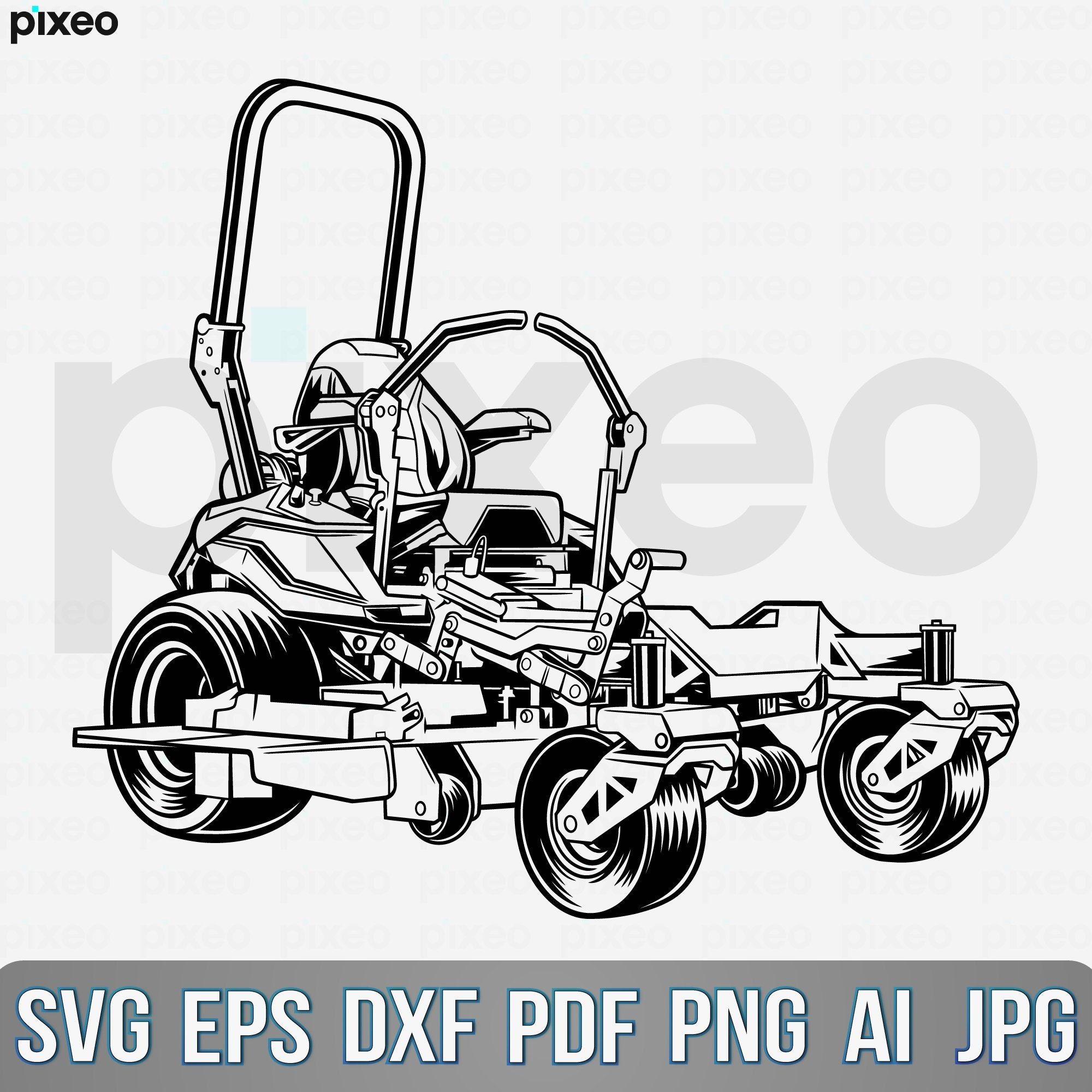 Zero Turn Lawn Mower Svg Lawn Mower Svg Landscaping Svg - Etsy México