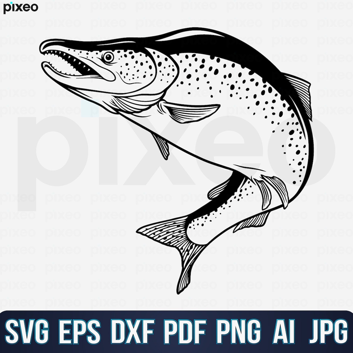 Salmon Fishing Svg Salmon Fish Svg Salmon Svg Salmon Fish | Etsy