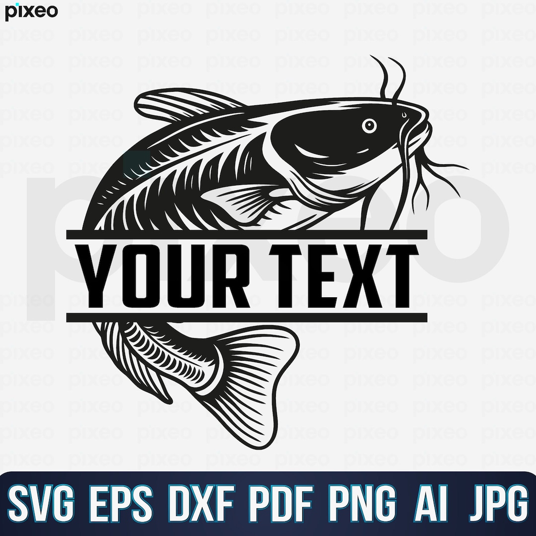 Catfish Fishing Name Svg, Fishing Svg, Catfish Fish Svg, Catfish ...