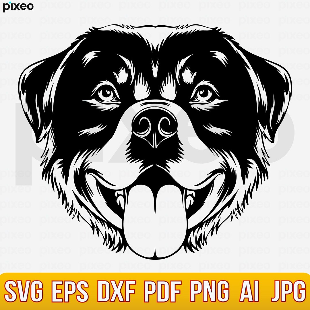 Rottweiler Dog Svg, Rotty Svg, Rottweiler Clipart, Rottweiler Mom Svg ...