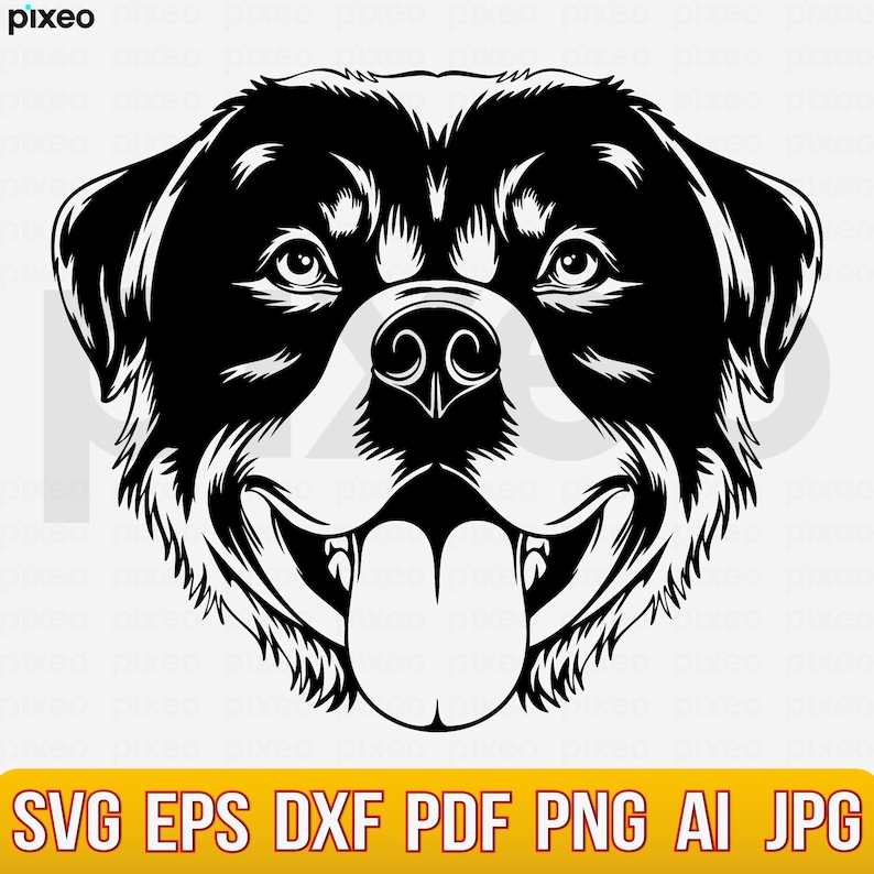 Rottweiler Dog Svg Rotty Svg Rottweiler Clipart Rottweiler - Etsy