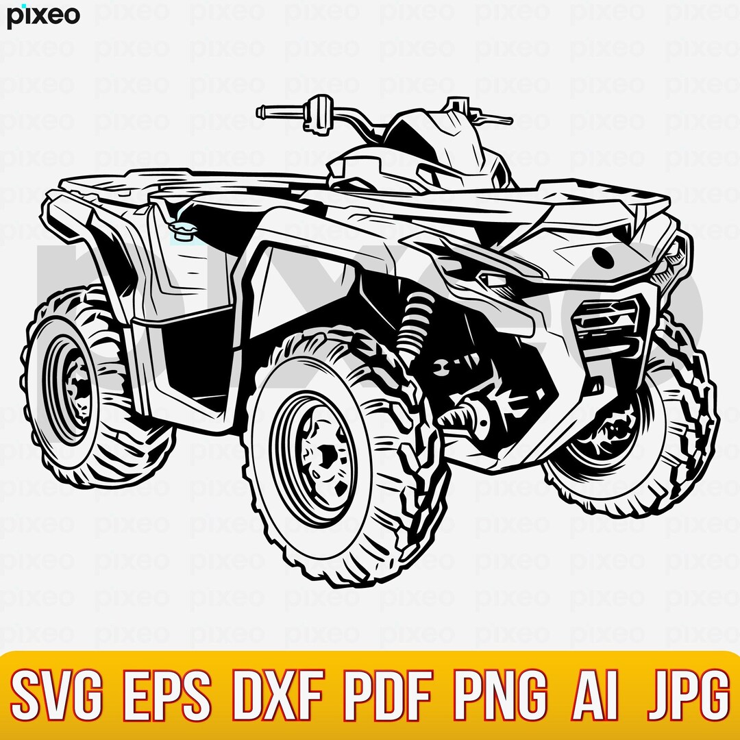 US 4 Wheeler Svg, ATV Svg, 4 Wheeler Svg, Off-road Svg, ATV Clipart ...