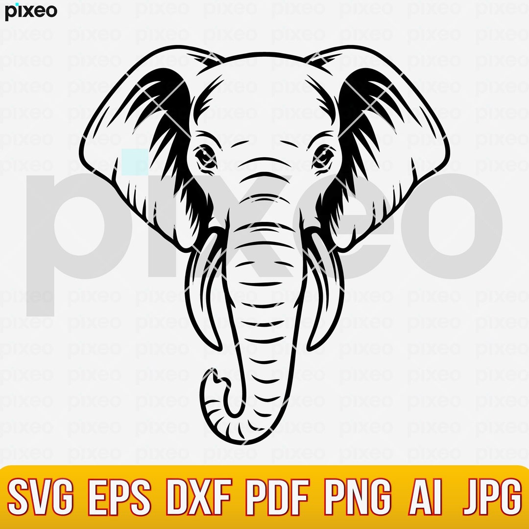 Elephant Svg, Elephant Face Svg, Elephant Clipart, Mandala Svg ...