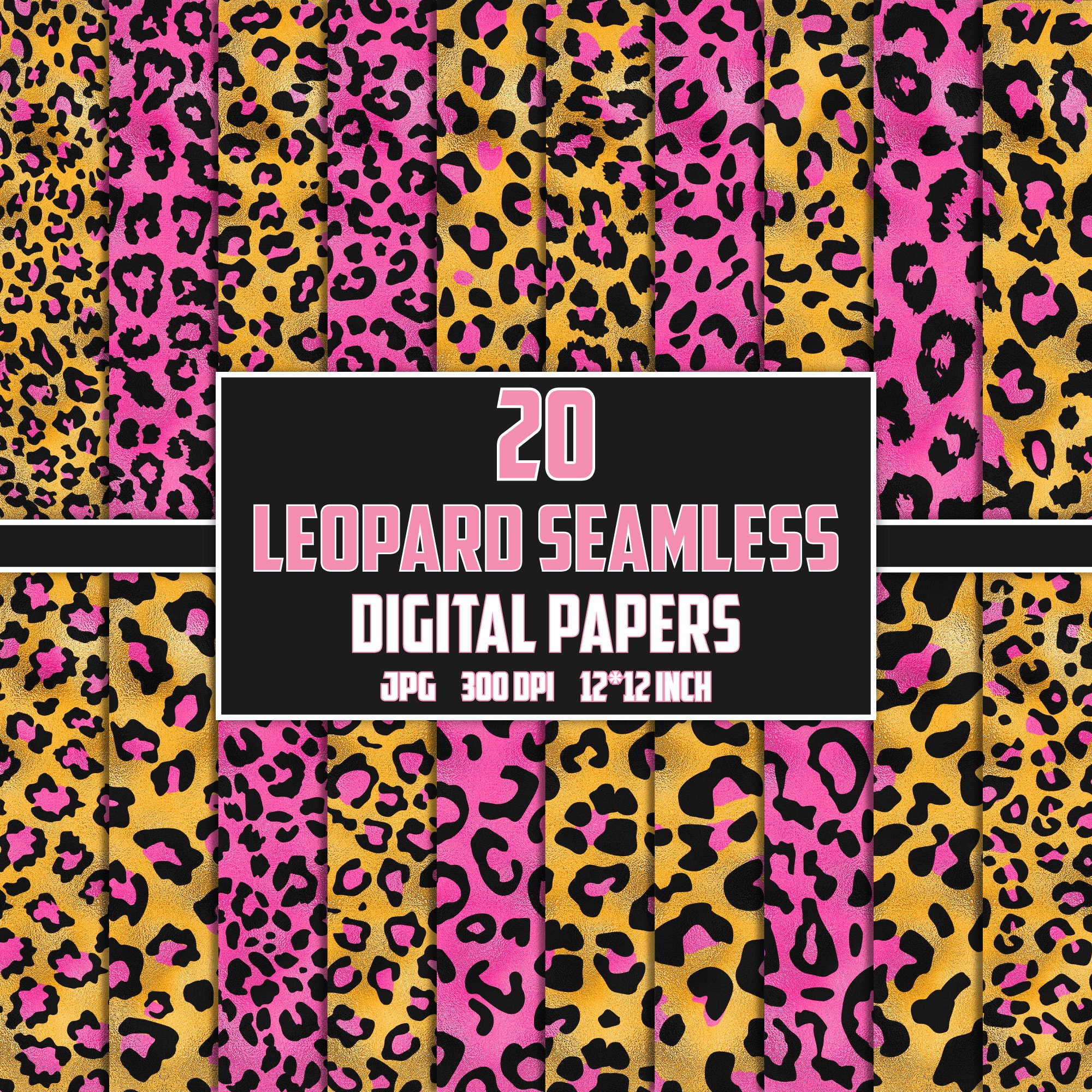 Pink Leopard Print Clipart