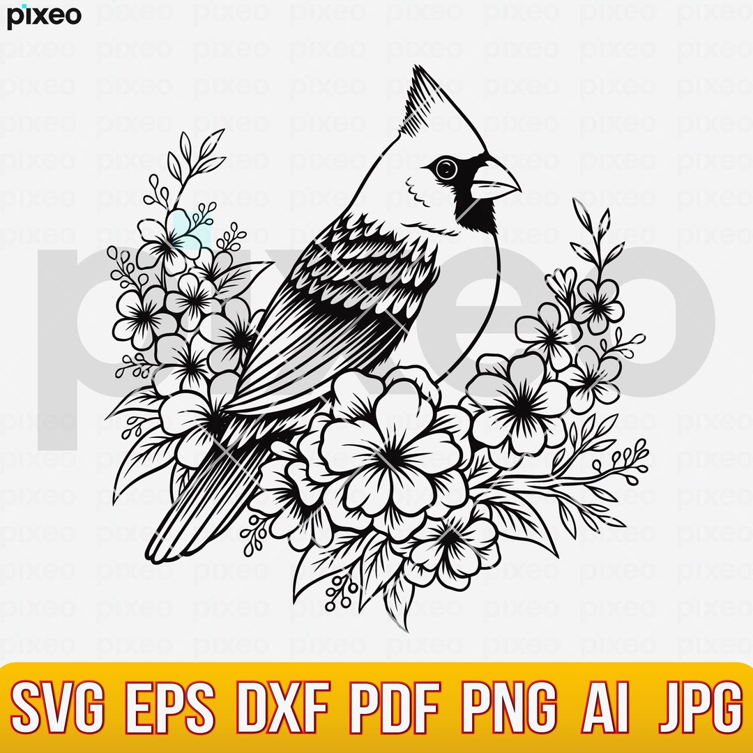 Red Cardinal Svg, Cardinal Clipart, Cardinal Cricut, Cardinal Vector ...
