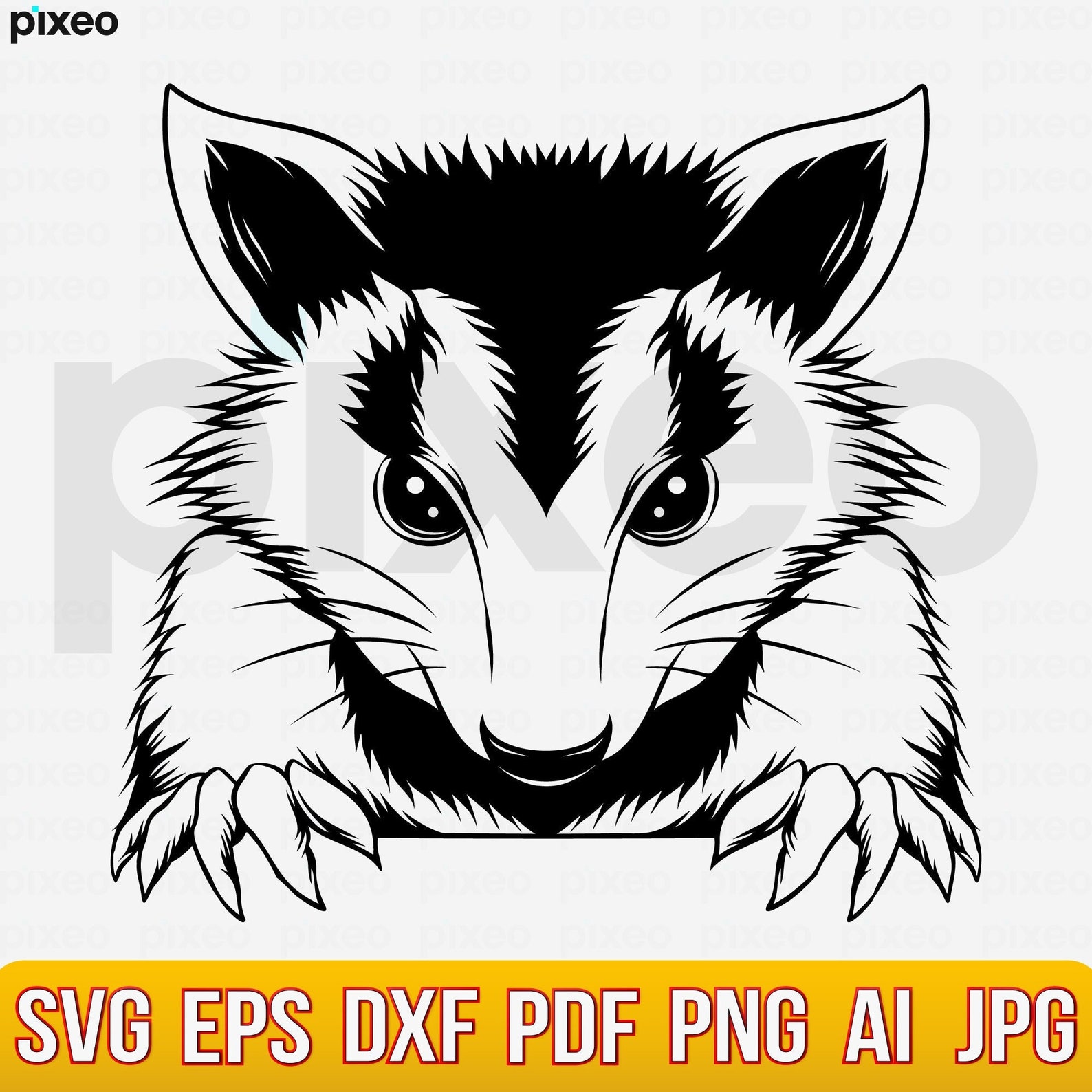 Opossum Svg Opossum Clipart Opossum Head Svg Opossum - Etsy Canada