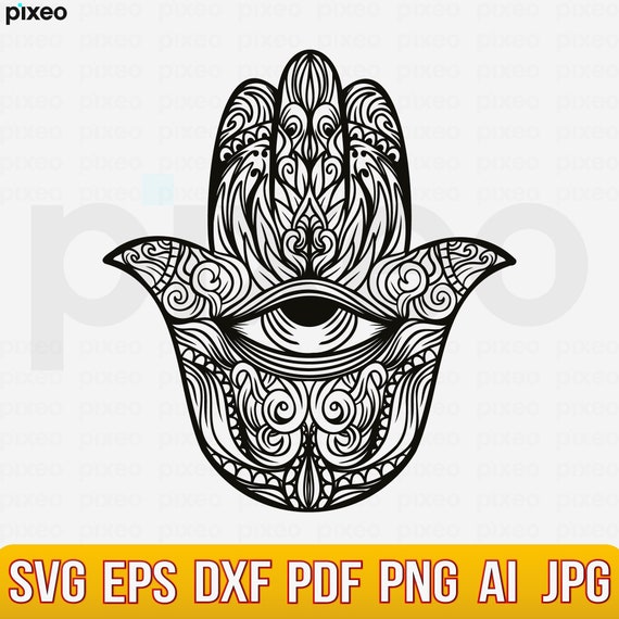 Hamsa Svg Hamsa Hand Svg Hamsa Clipart Hamsa Shirt Mandala | Etsy