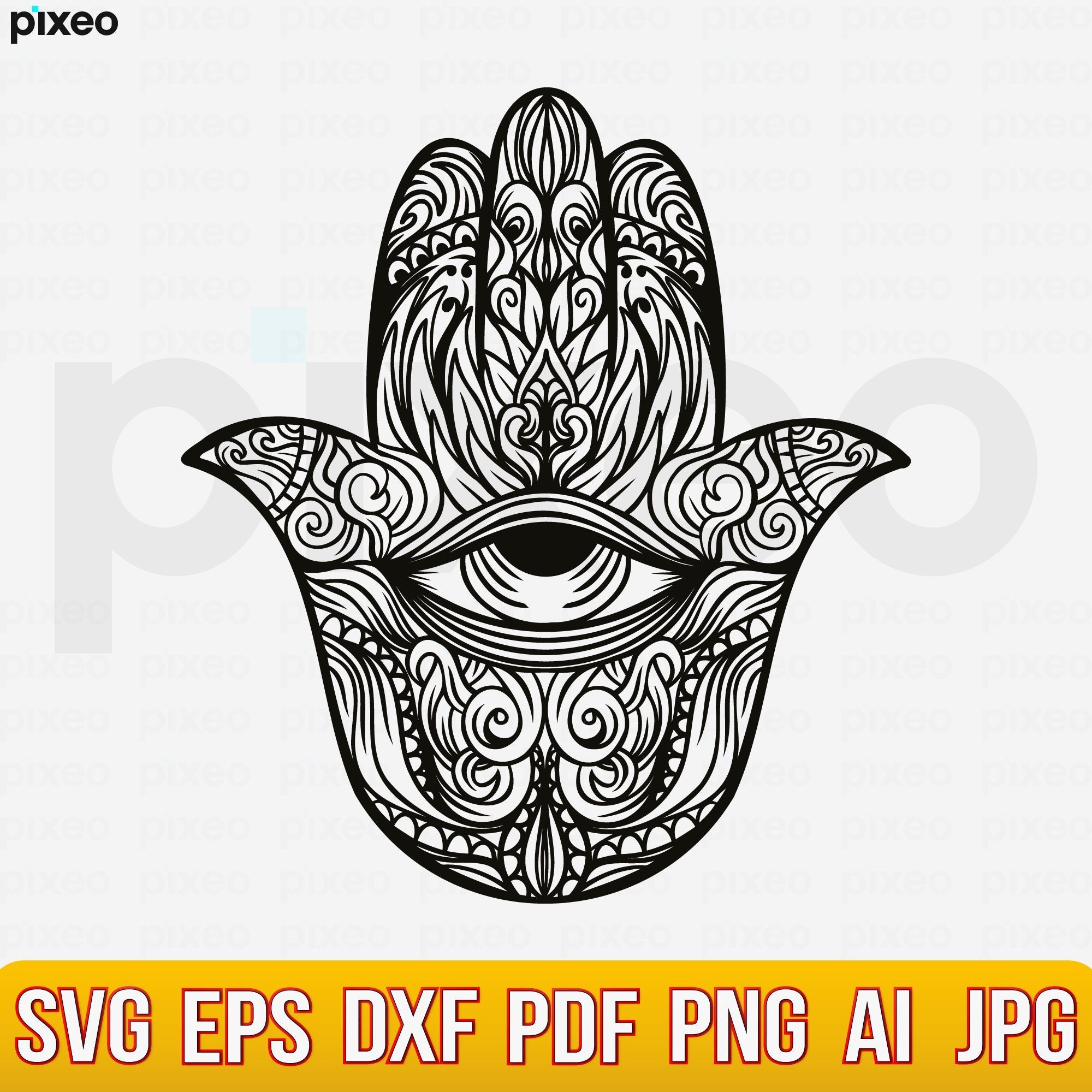 Hamsa Svg Hamsa Hand Svg Hamsa Clipart Hamsa Shirt Mandala | Etsy