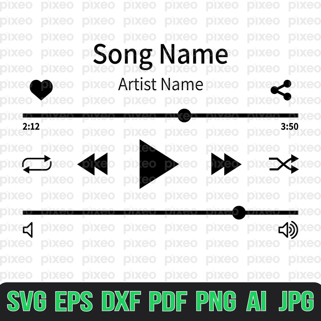 Audio Control Buttons SVG, Audio Control Buttons Vector, Audio SVG ...