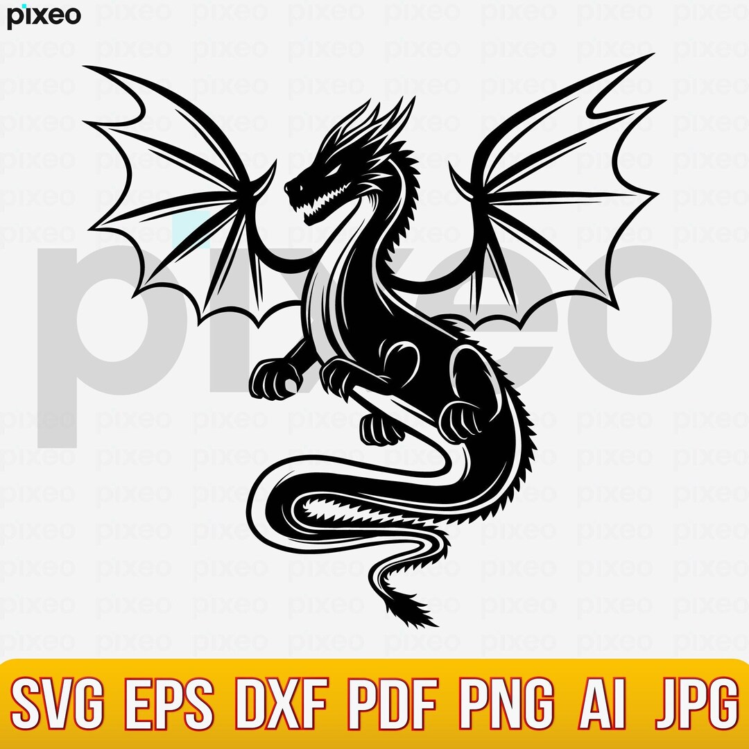 Dragon Svg, Dragon Name Svg, Magic Dragon Svg, Flying Dragon Svg ...
