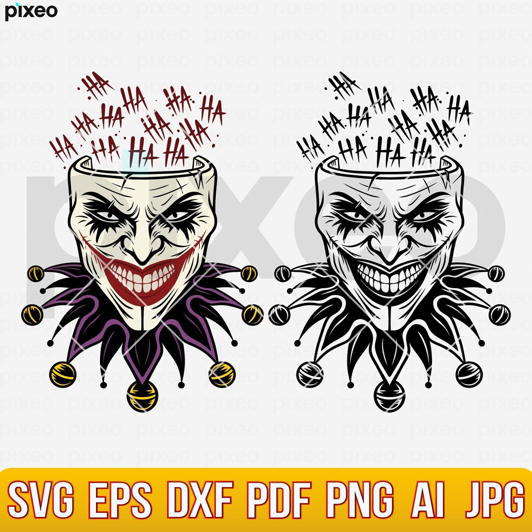 Joker Smile Svg Clown Smile Svg Joker Smile Shirt Joker Smile Mask Scary Smile Svgjoker
