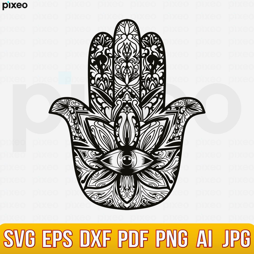 Hamsa Svg, Hamsa Hand Svg, Hamsa Clipart, Hamsa Shirt, Mandala Svg ...