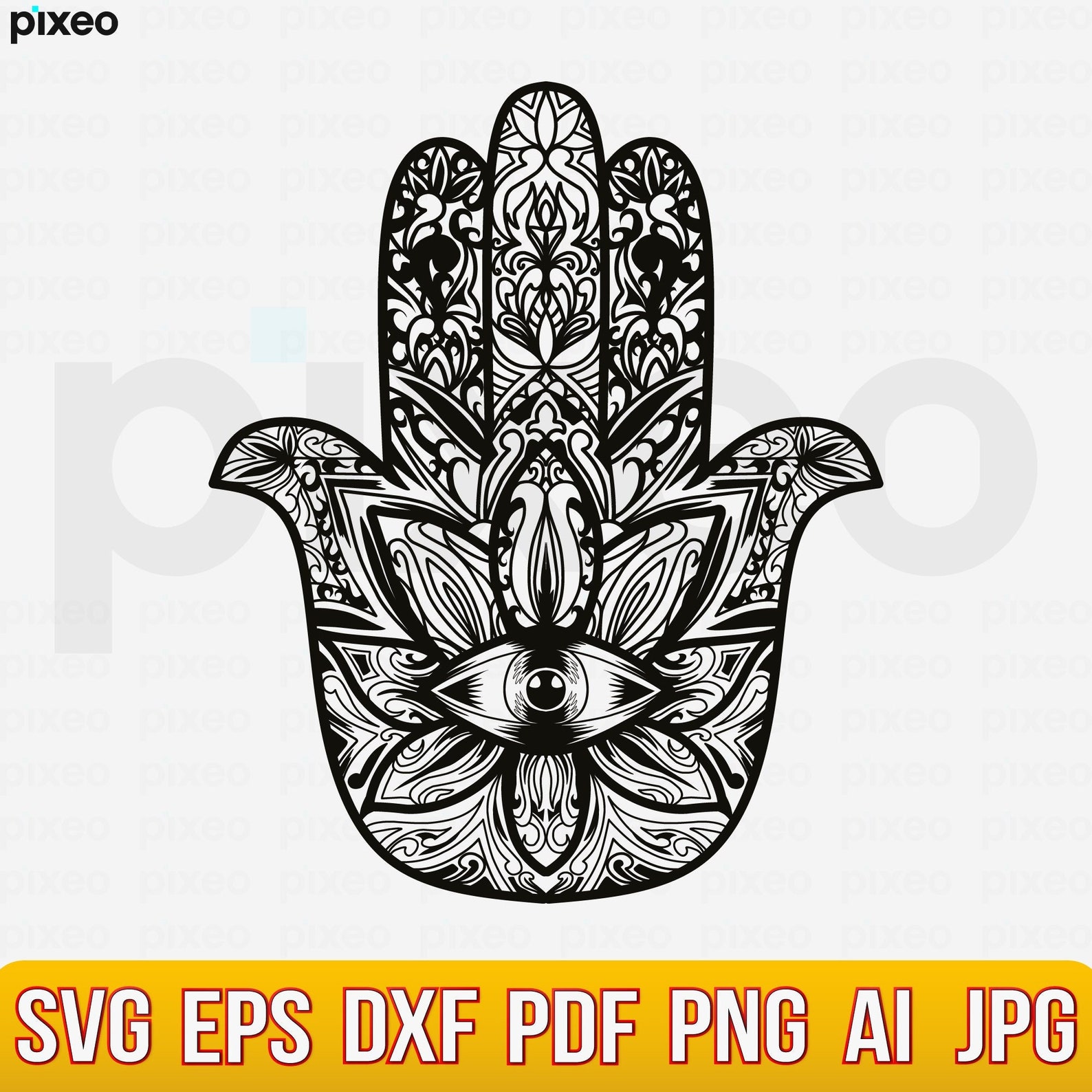 Hamsa Svg Hamsa Hand Svg Hamsa Clipart Hamsa Shirt Mandala | Etsy