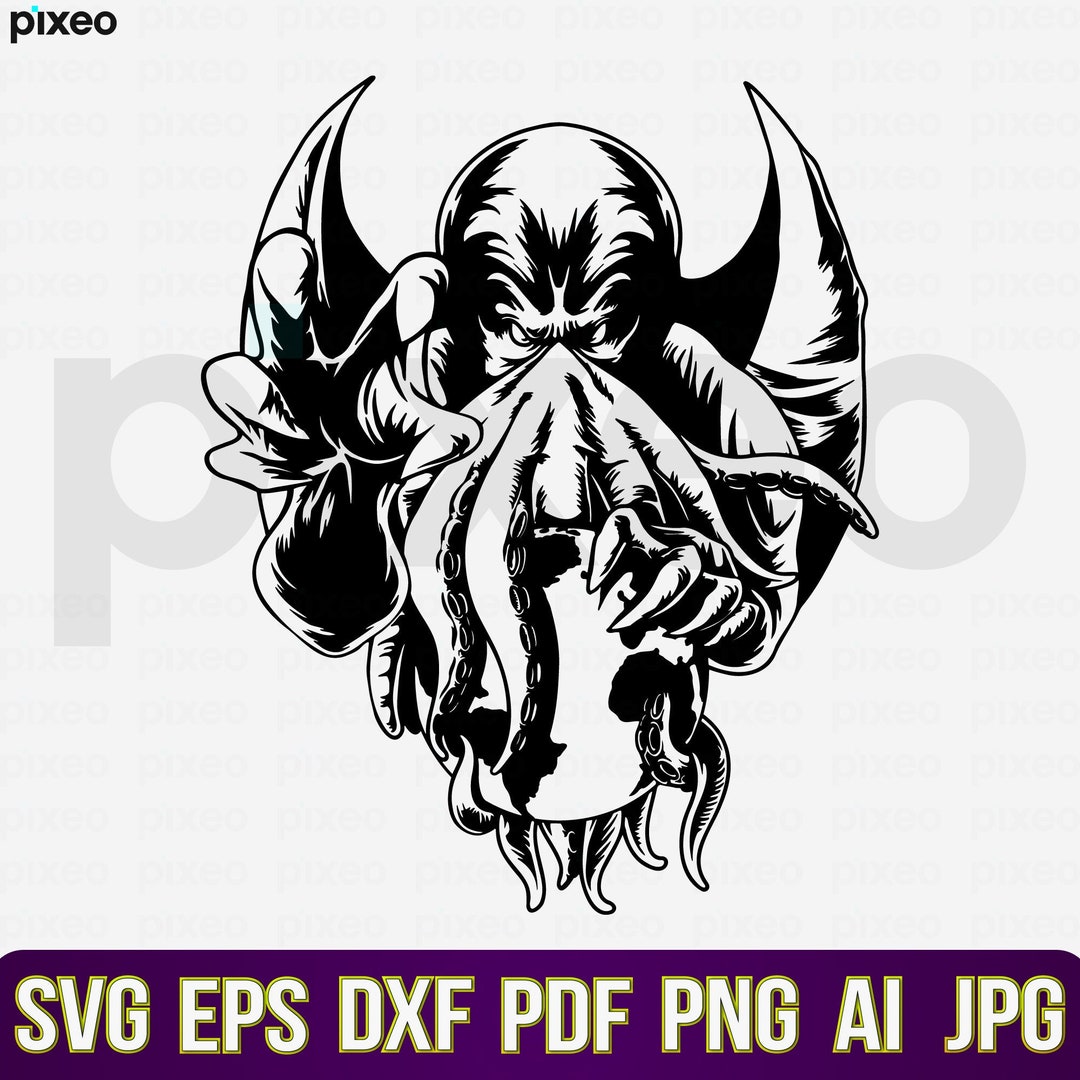 Cthulhu Svg, Octopus Svg, Tentacles Svg, Cthulhu Clipart, Cthulhu ...