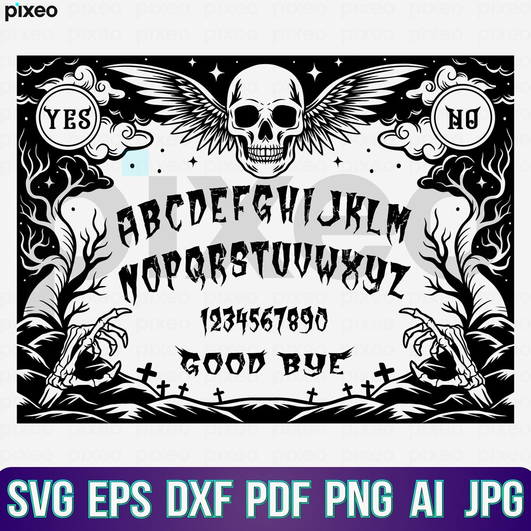 Ouija Board SVG: Spirit Board Game Clipart (digital Download) - Etsy