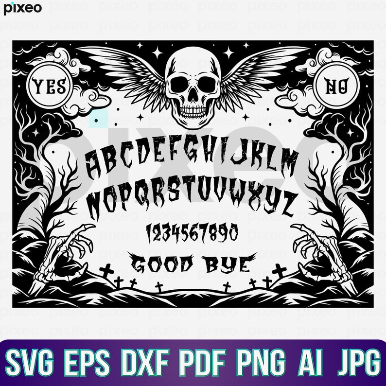 Ouija Board Svg Ouija Board Game Svg Dead Spirit Game Svg Etsy