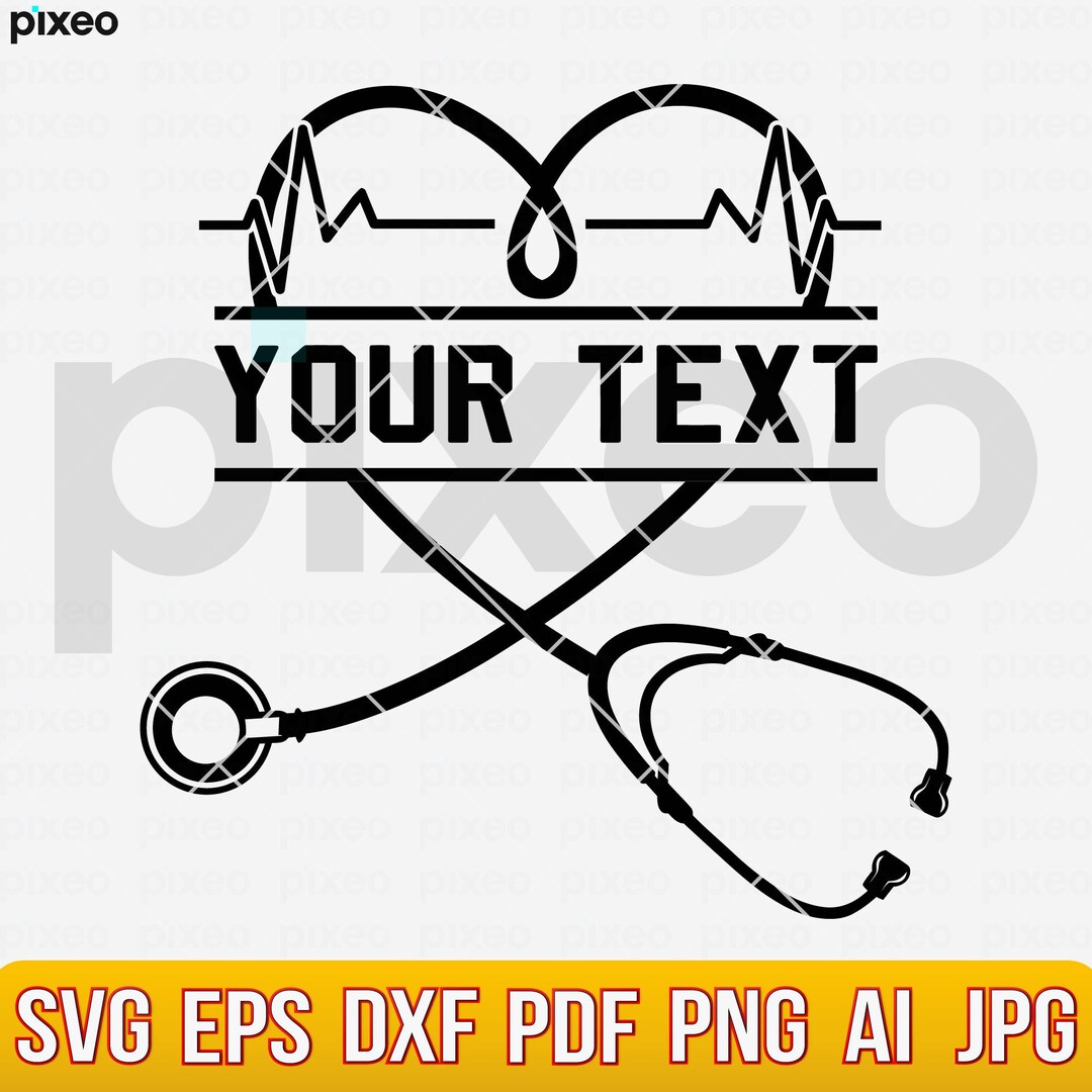 Heart Stethoscope Svg, Nurse Svg, Nursing Svg, Nurse Life Svg, Medical ...