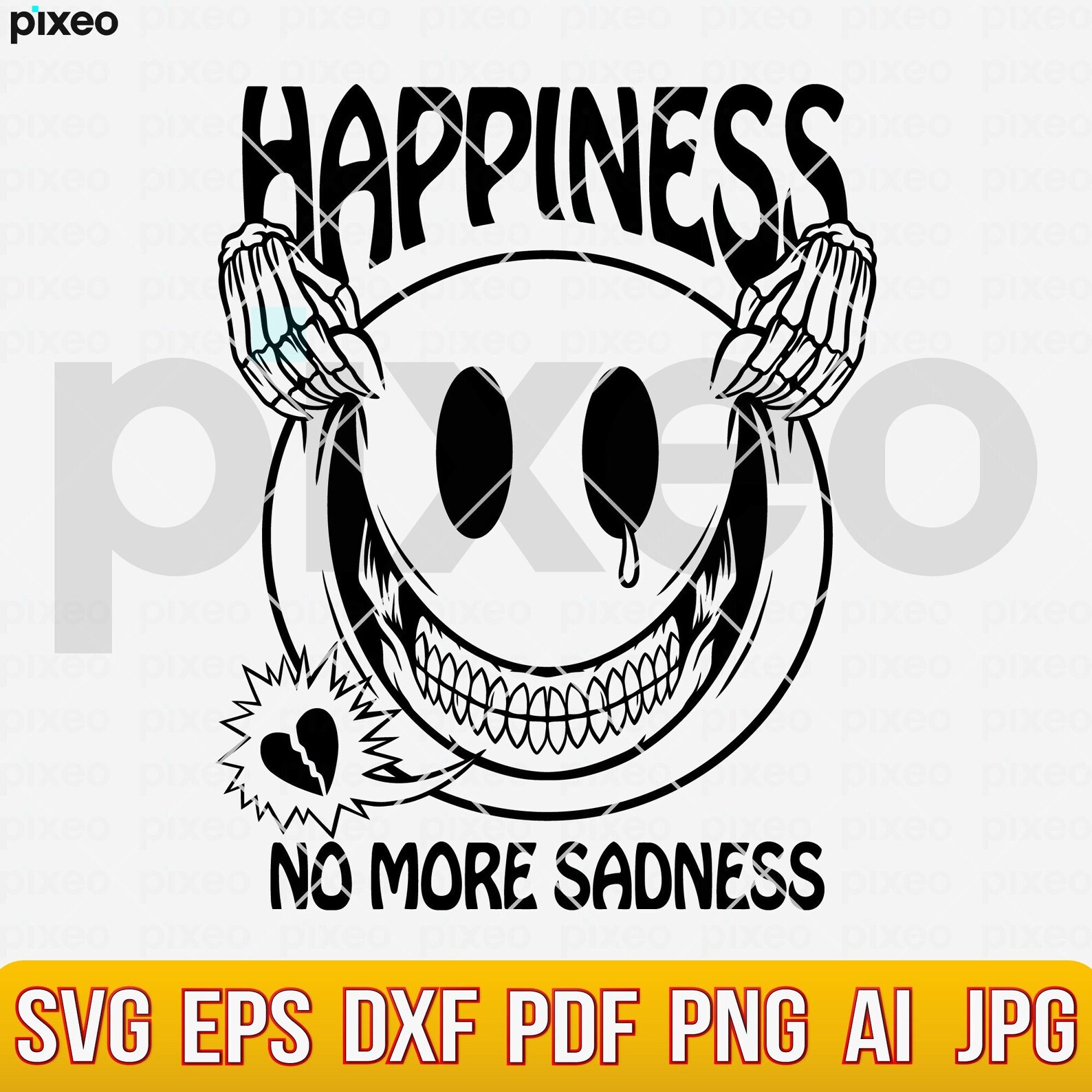 Drippy Smiley Face SVG: Melting Emoji Clipart, Good Vibes (digital ...