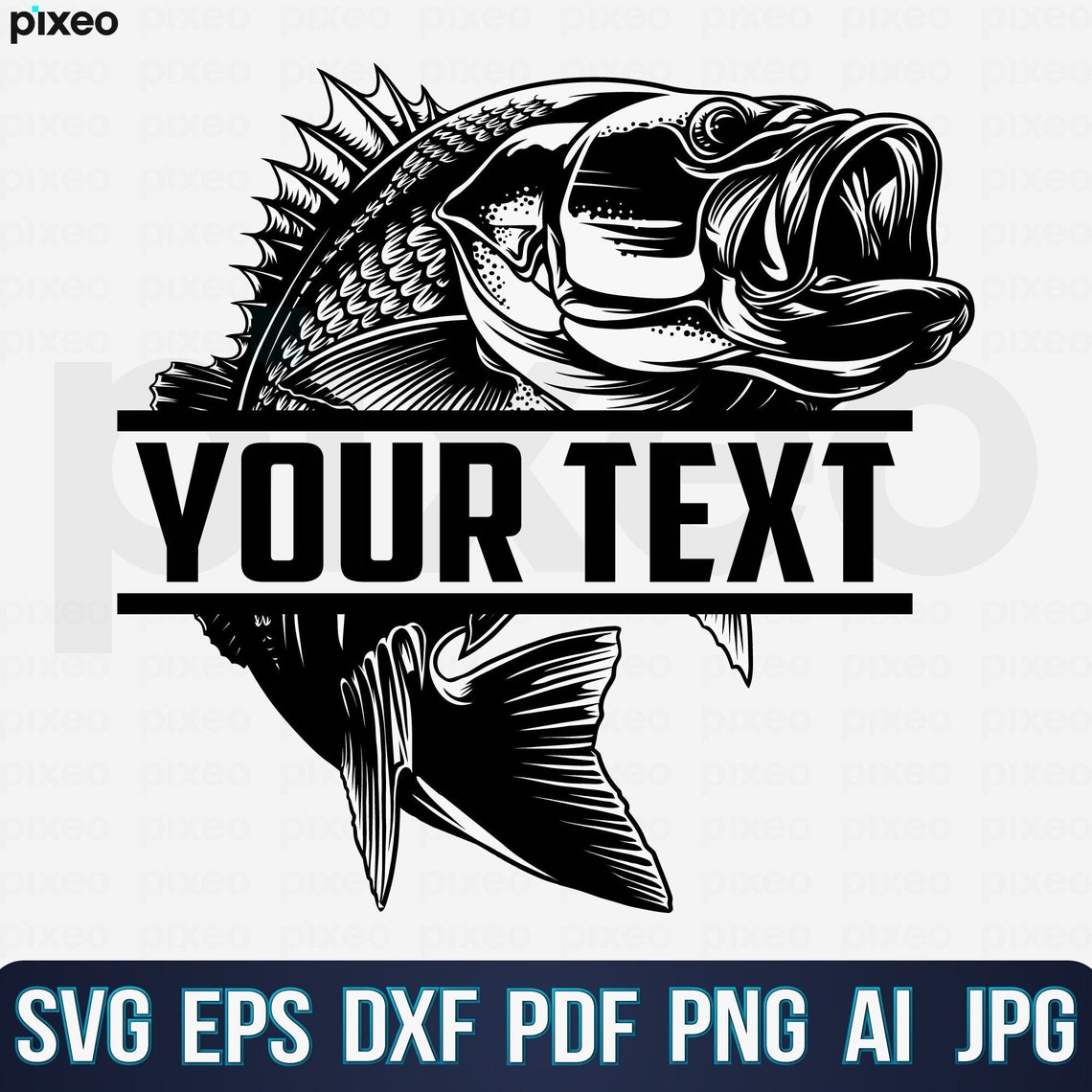 Bass Fishing Monogram Svg Fishing Svg Bass Name Fish Svg - Etsy