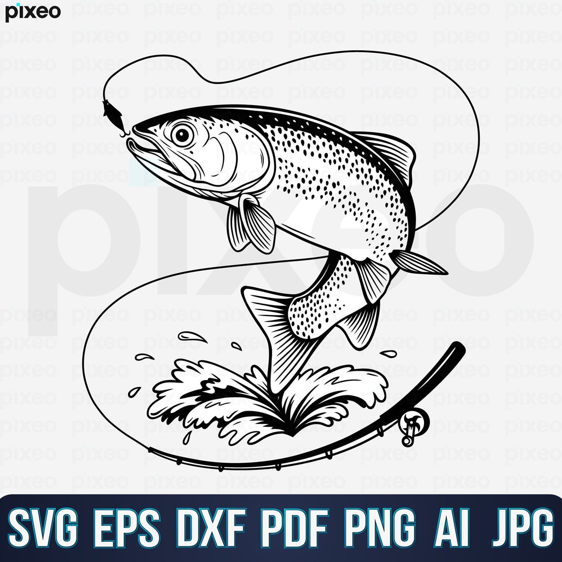 Trout Fishing Svg Trout Fish Svg Trout Svg Trout Fish - Etsy