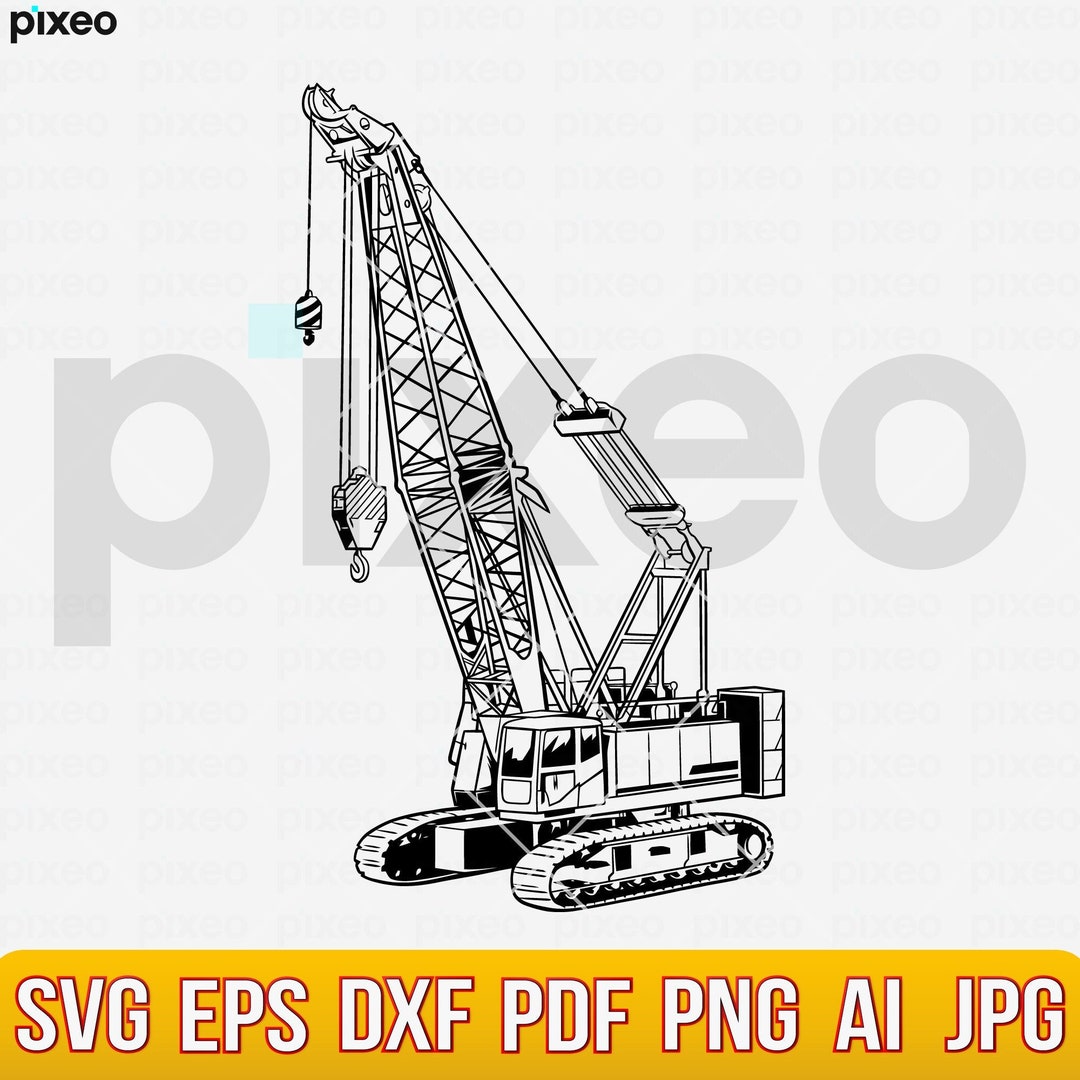 Crane Truck Svg, Crane Svg, Mobile Crane Svg, Crane Clipart ...