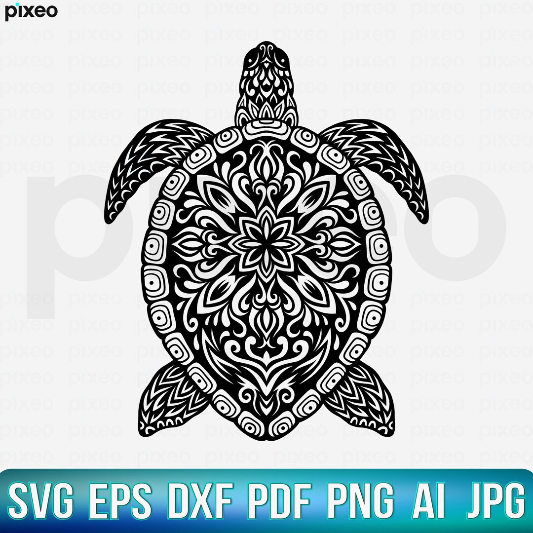 Turtle Mandala Svg, Turtle Svg, Mandala Svg, Sea Turtle Svg, Turtle ...