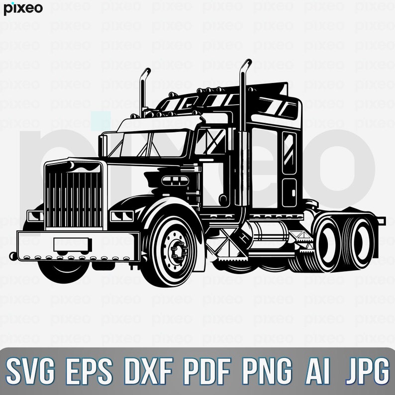 Semi Truck Svg Truck Svg Big Truck Clipart Truck Svg Truck - Etsy