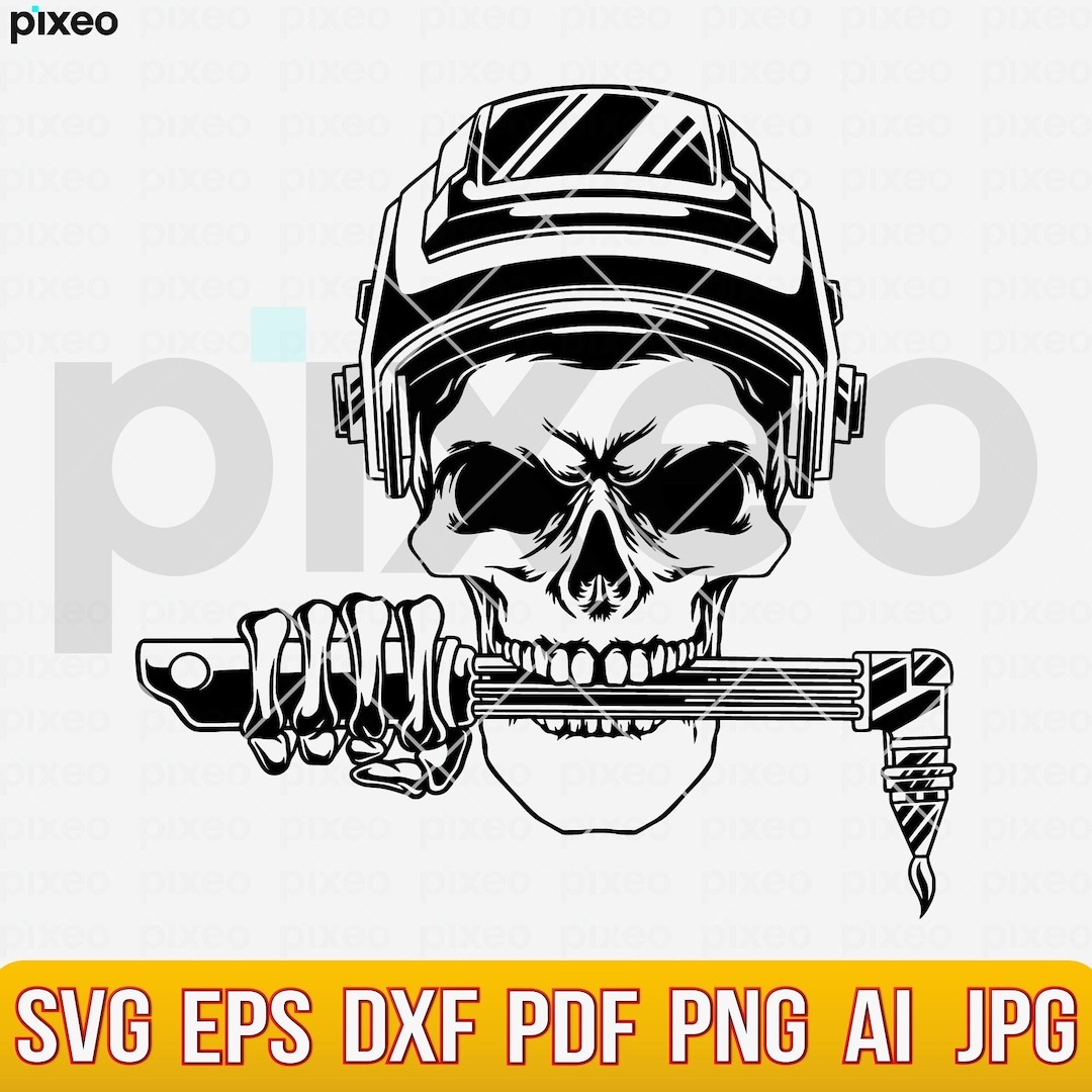 Welder Skull Svg, Welder Svg, Welding Svg, Welder Clipart, Welder ...